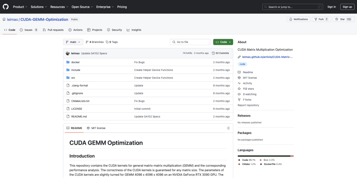 CUDA-GEMM 优化技术：提升矩阵乘法性能的深度探索 - 懂AI