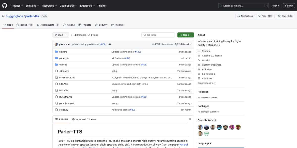 Parler-TTS: 开源高质量文本转语音模型 - 懂AI