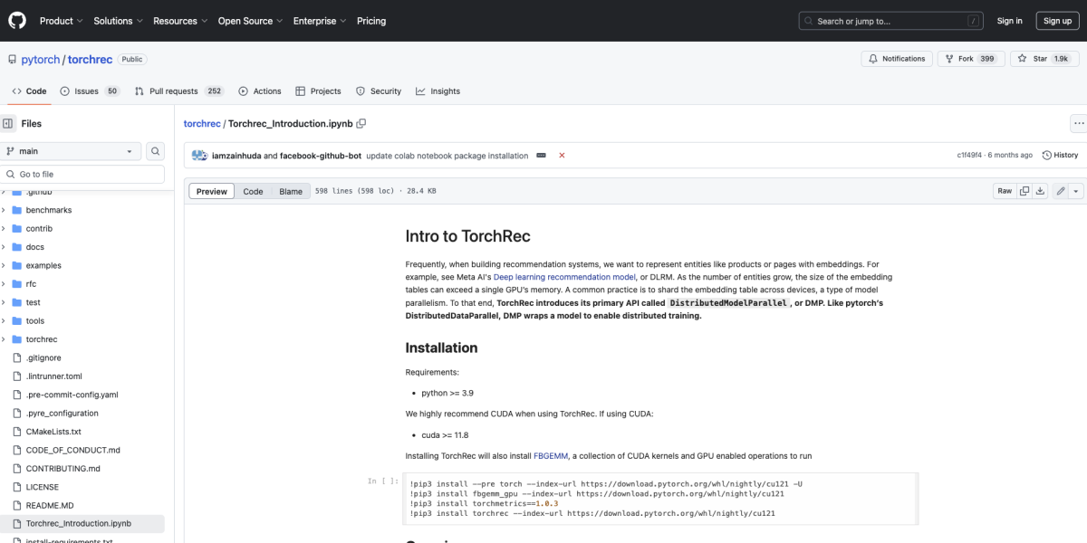TorchRec: 构建大规模推荐系统的PyTorch领域库 - 懂AI