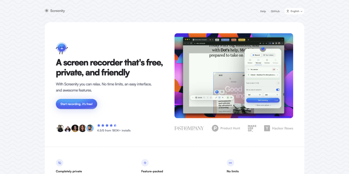 Screenity: 免费且隐私友好的无限制屏幕录制工具 - 懂AI