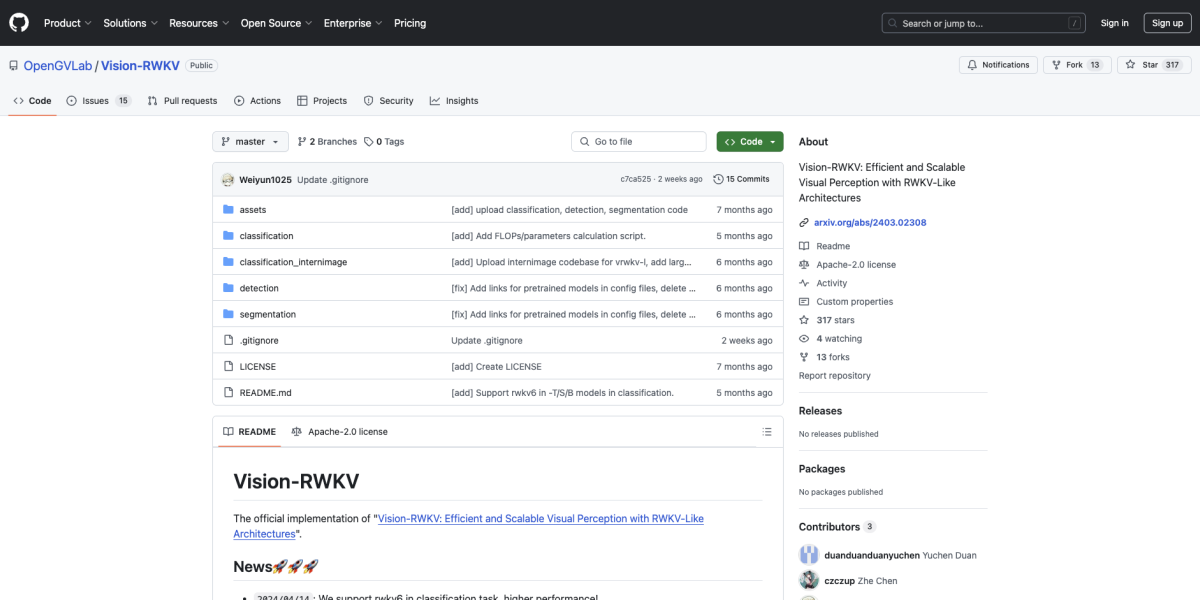 Vision-RWKV: 高效可扩展的视觉感知新架构 - 懂AI
