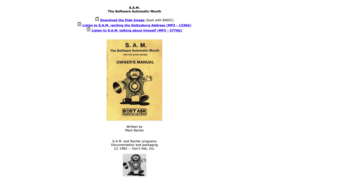 SAM: 复古语音合成的现代复兴 - 懂AI