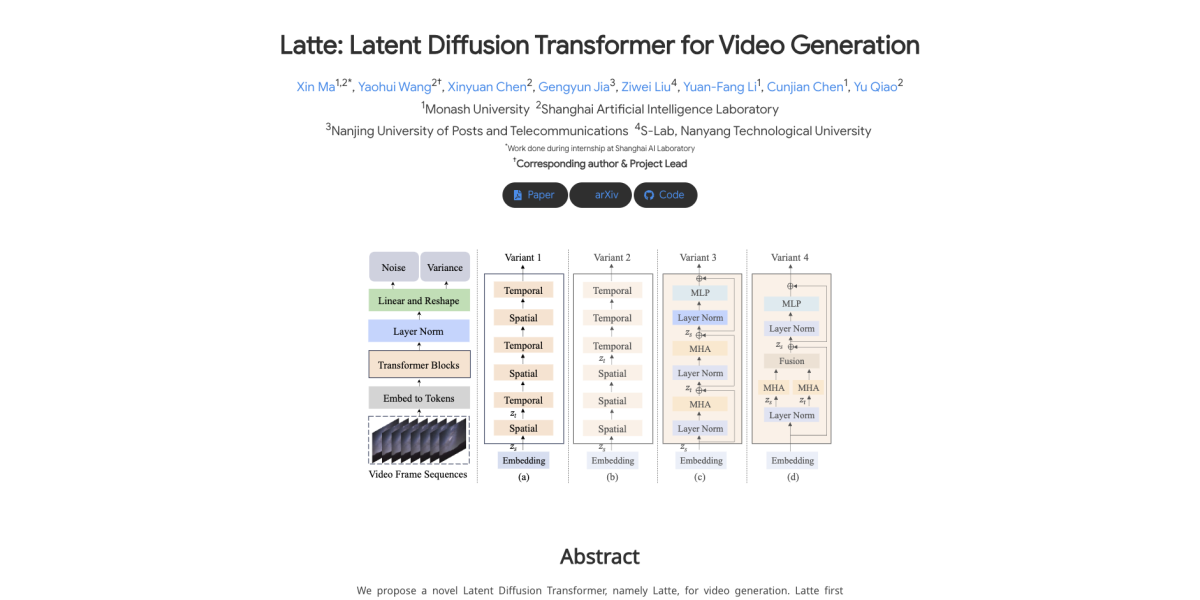 Latte: 革新视频生成的潜在扩散Transformer模型 - 懂AI