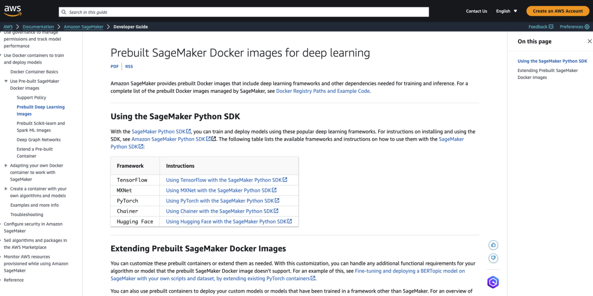 AWS Deep Learning Containers: 优化的深度学习环境 - 懂AI