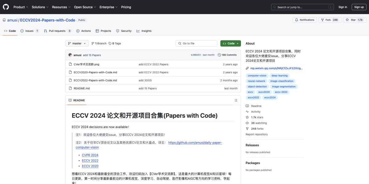 ECCV 2024论文开源项目全面汇总:前沿研究一览无遗 - 懂AI