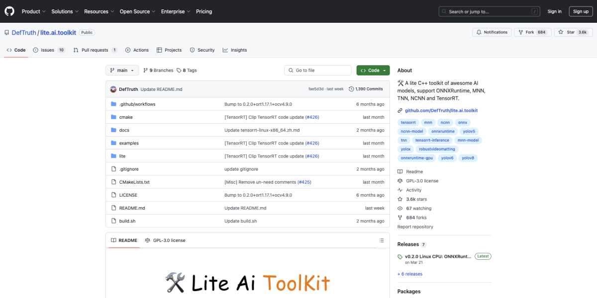 Lite.AI.ToolKit：一款强大的C++人工智能模型工具箱 - 懂AI