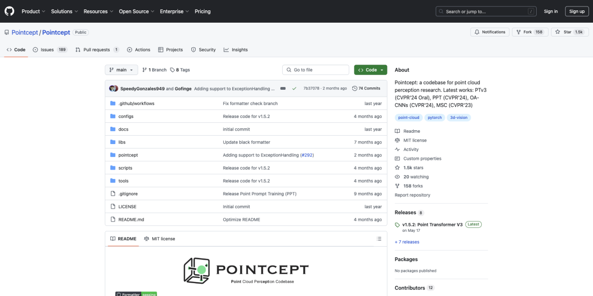 Pointcept: 一个强大的点云感知研究代码库 - 懂AI