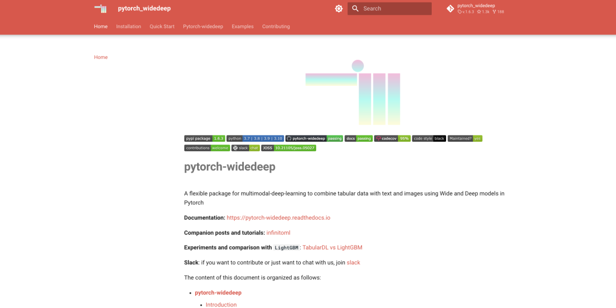 pytorch-widedeep: 灵活的深度学习库用于处理表格、文本和图像数据 - 懂AI