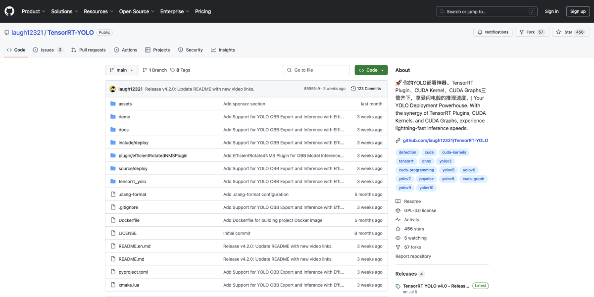 TensorRT-YOLO: 高效的YOLO目标检测加速项目 - 懂AI