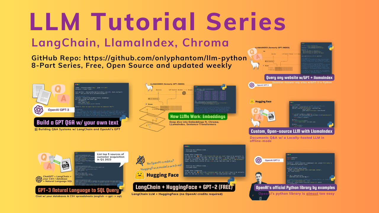 llm-python - 完整的LLM开发资料与代码示例 - 懂AI