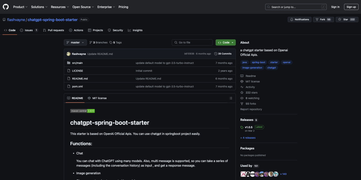 ChatGPT Spring Boot Starter: 轻松集成ChatGPT到Spring Boot项目 - 懂AI