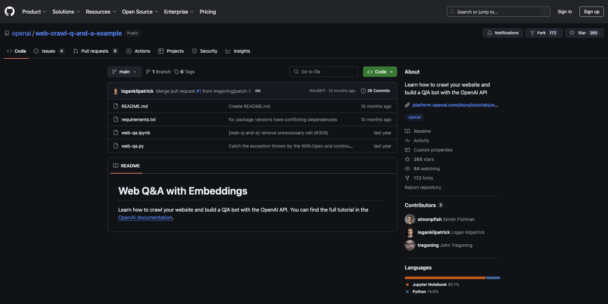 OpenAI的Web爬虫问答机器人项目：利用嵌入技术打造智能问答系统 - 懂AI