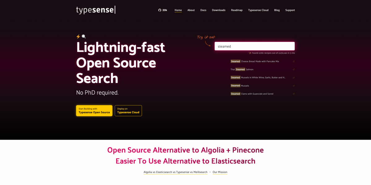 Typesense：开源、高性能的搜索引擎解决方案 - 懂AI