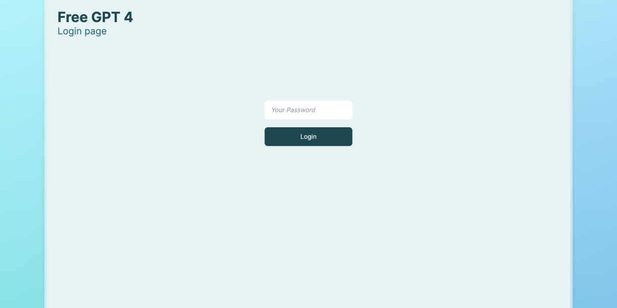Free-GPT4-WEB-API：自托管的免费GPT-4 Web API解决方案 - 懂AI
