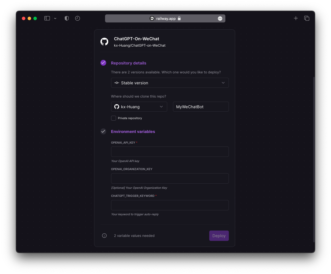ChatGPT-on-WeChat:两步轻松在微信上部署GPT-4聊天机器人 - 懂AI