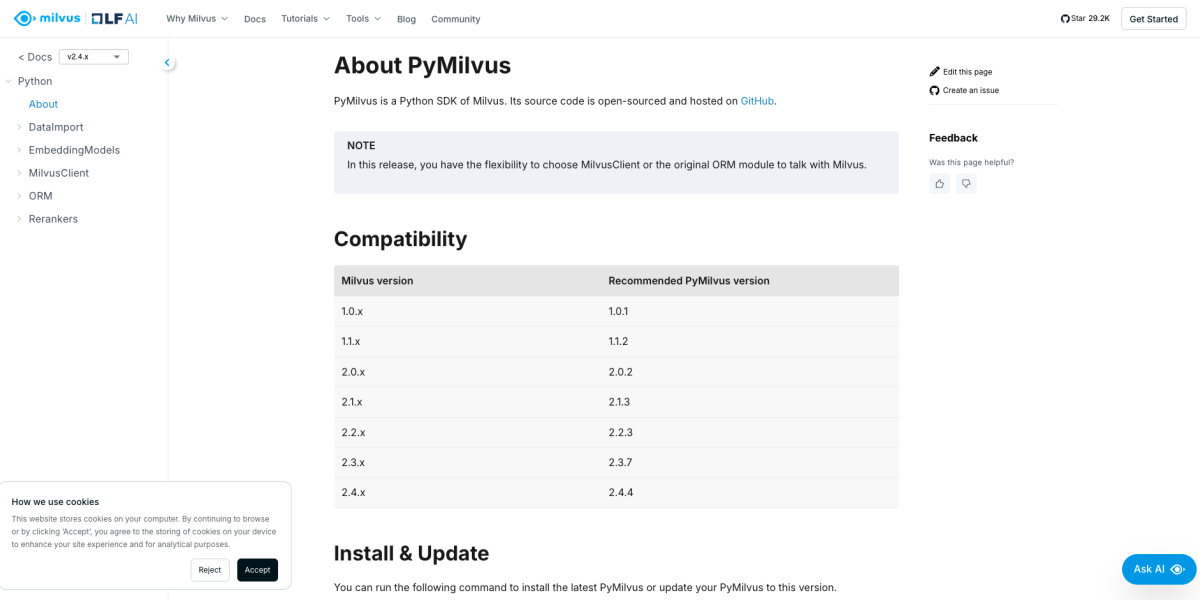 PyMilvus: Python SDK for Milvus向量数据库 - 懂AI