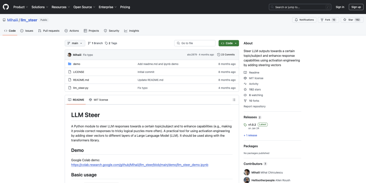 llm_steer: 增强大语言模型输出控制的创新工具 - 懂AI