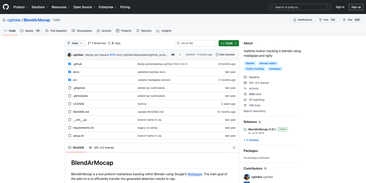 BlendArMocap：Blender中的实时动作捕捉插件 - 懂AI