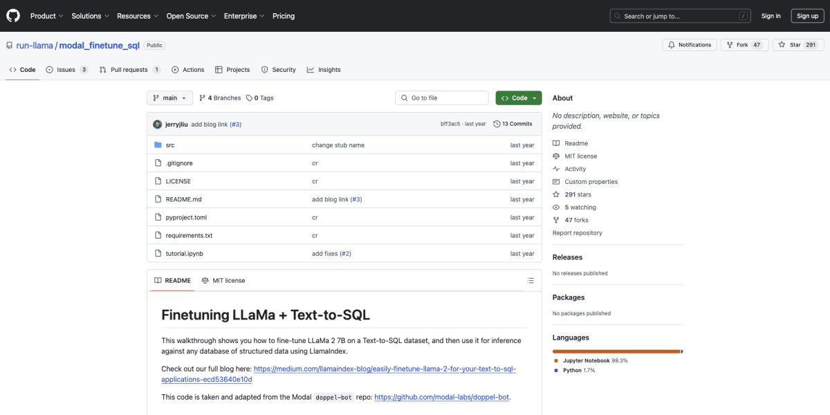 Modal Finetune SQL: 使用LlamaIndex微调Llama 2实现高效文本到SQL转换 - 懂AI