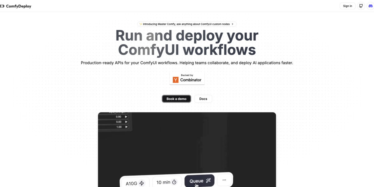 ComfyUI Deploy：为生成式AI工作流提供强大的部署平台 - 懂AI