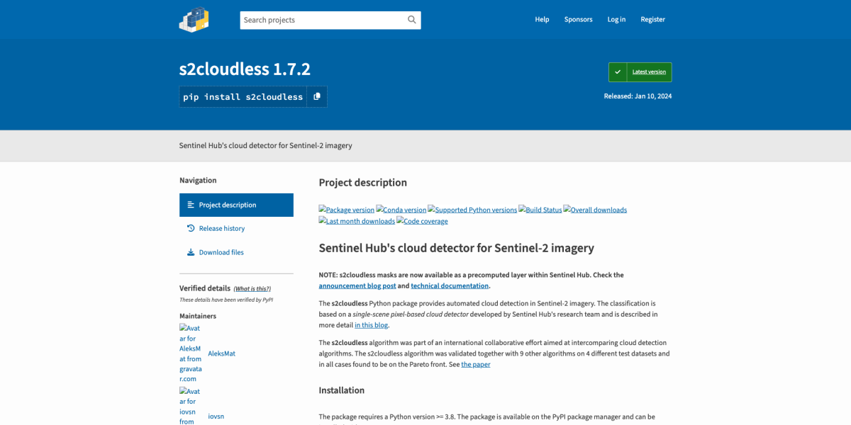 Sentinel2-cloud-detector: 先进的Sentinel-2卫星影像云检测工具 - 懂AI