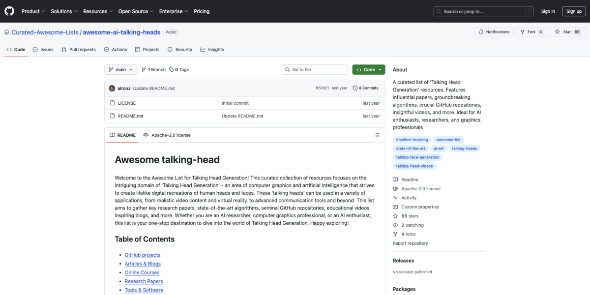 Awesome Talking Head Synthesis：探索人工智能驱动的会说话头像合成技术 懂ai