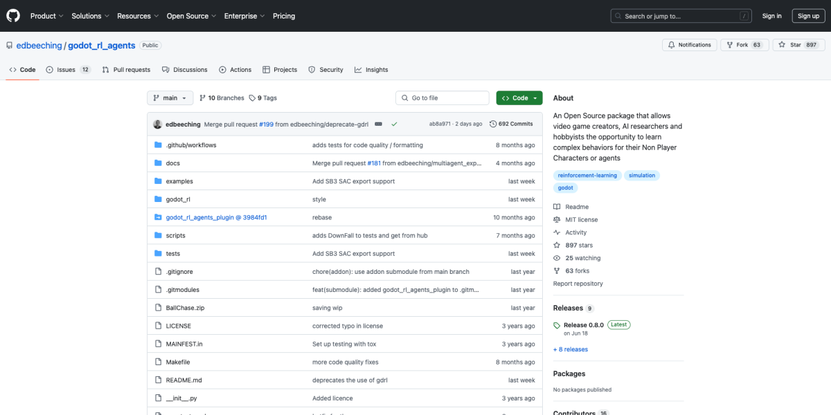 Godot RL Agents: 开源强化学习工具包 - 懂AI
