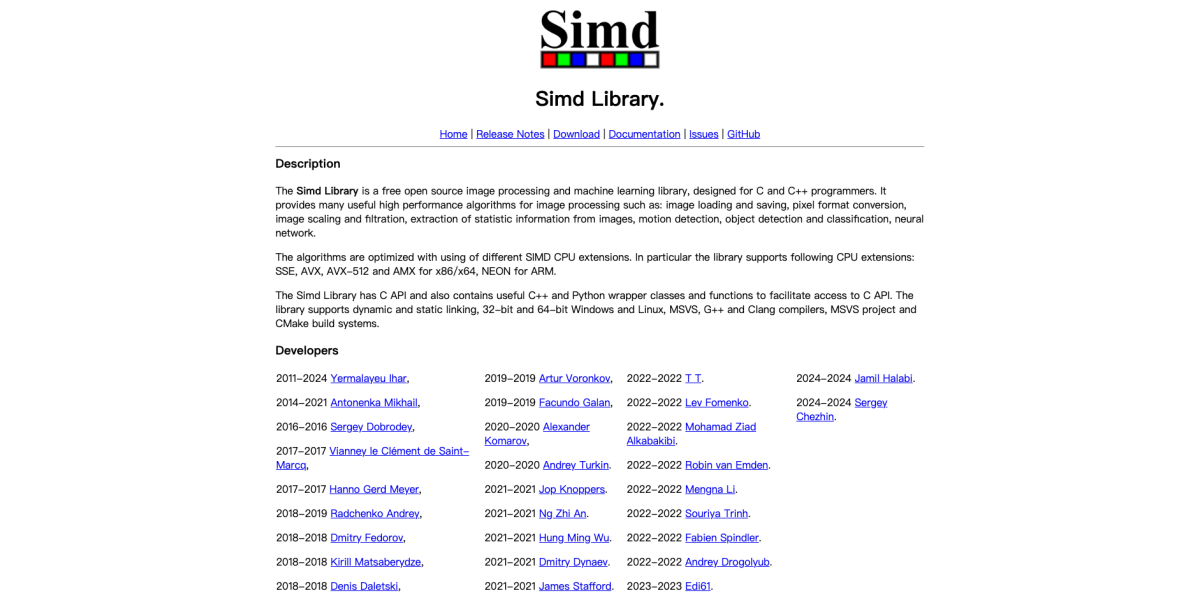 Simd: 高性能图像处理与机器学习的C++库 - 懂AI