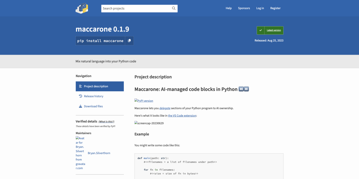 Maccarone: AI 助力的 Python 代码块管理工具 - 懂AI