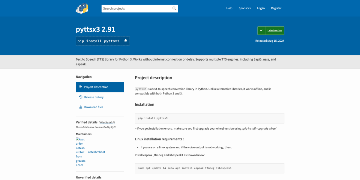 pyttsx3: Python文本转语音库的全面指南 - 懂AI