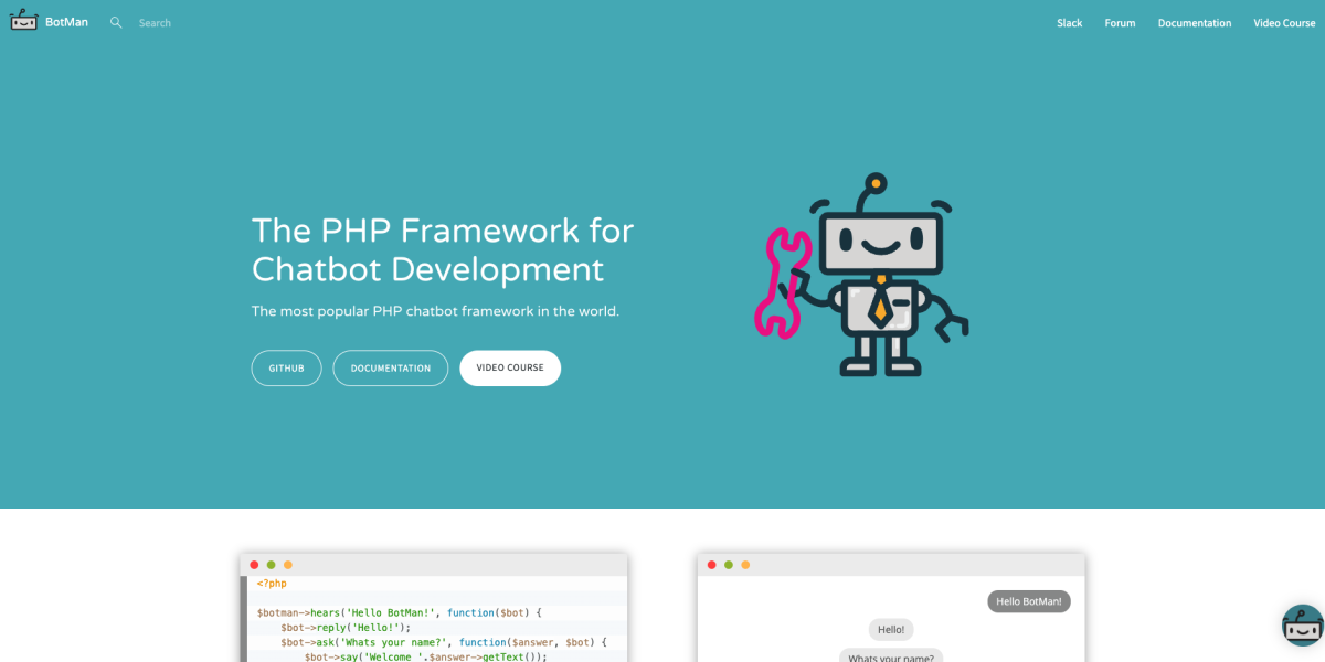 BotMan：一个强大的PHP聊天机器人框架 - 懂AI