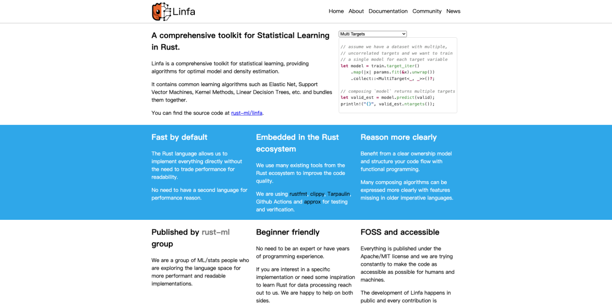 Linfa: 用Rust构建机器学习应用的全面工具包 - 懂AI