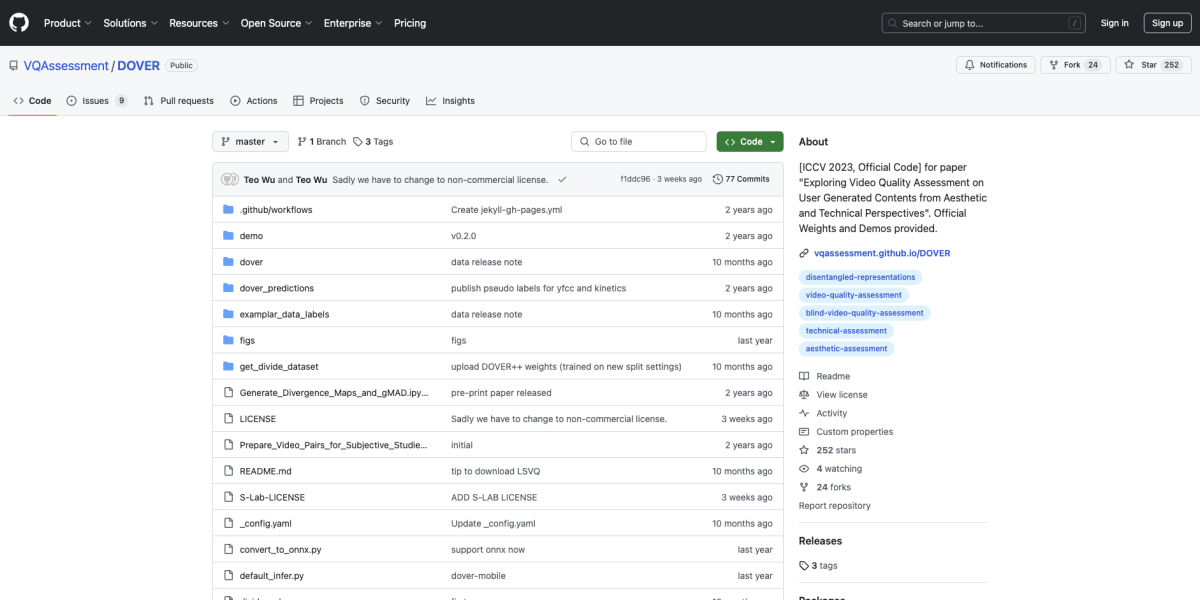 DOVER: 探索用户生成内容的视频质量评估新方法 - 懂AI