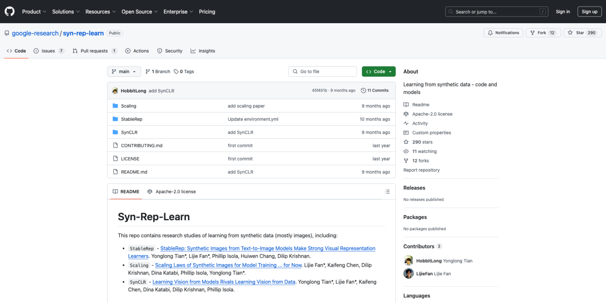 从合成数据中学习视觉表征 - Google Research 的 syn-rep-learn 项目介绍 - 懂AI
