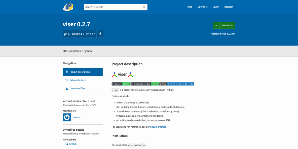 Viser: 强大的Python 3D可视化工具库 - 懂AI