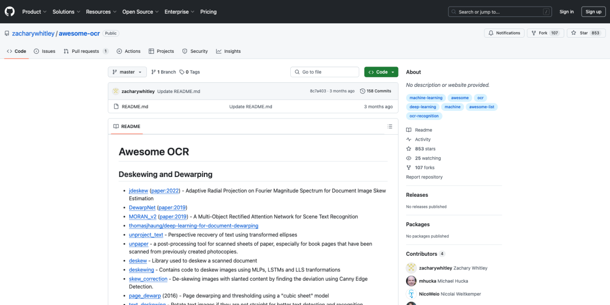 探索OCR技术的前沿:解析GitHub热门项目awesome-ocr - 懂AI