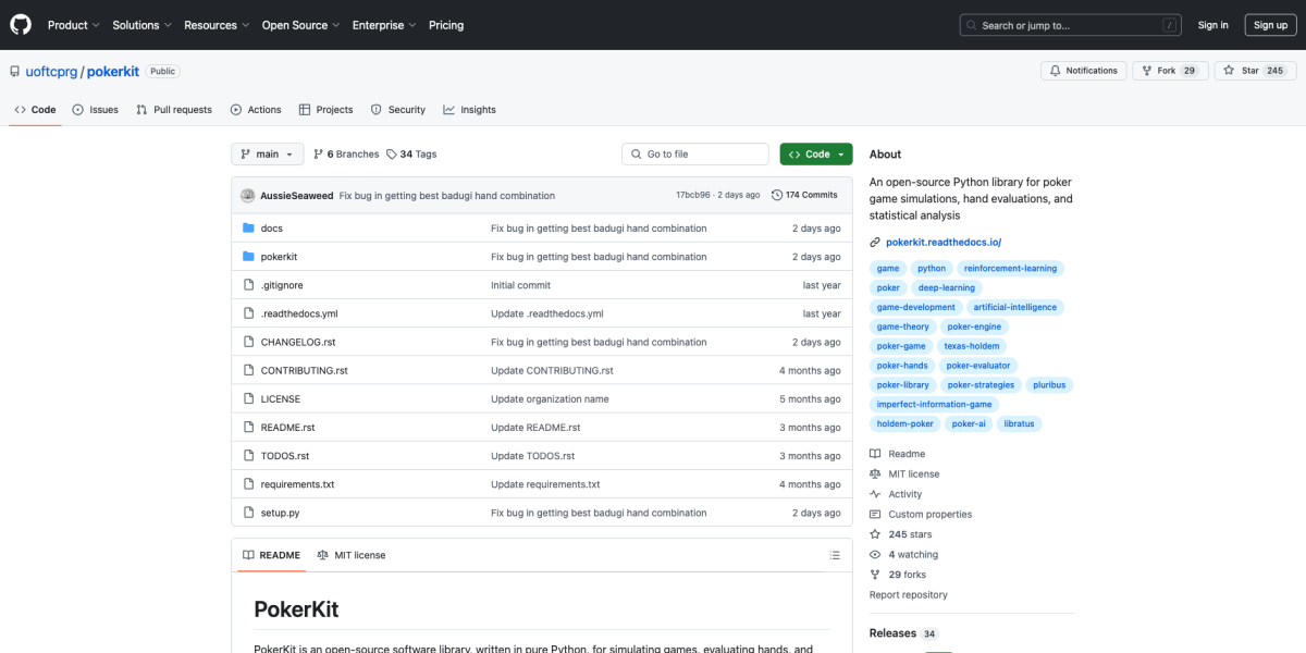 PokerKit: 开源多变体扑克游戏模拟和分析库 - 懂AI