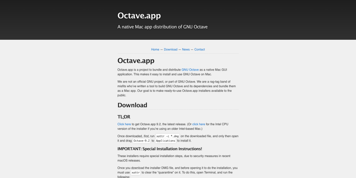 Octave.app：GNU Octave的原生Mac应用分发版 - 懂AI