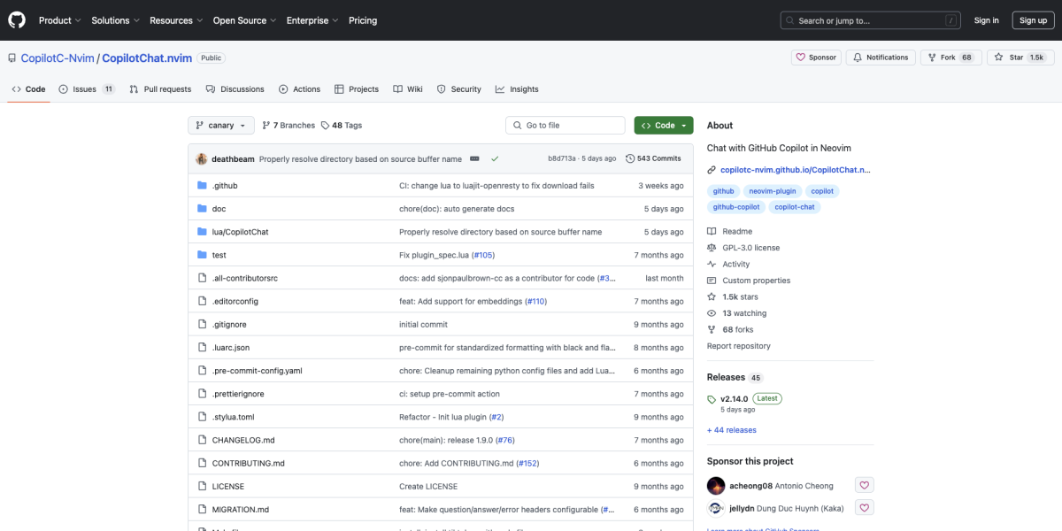 CopilotChat.nvim: 为Neovim带来GitHub Copilot的智能对话功能 - 懂AI