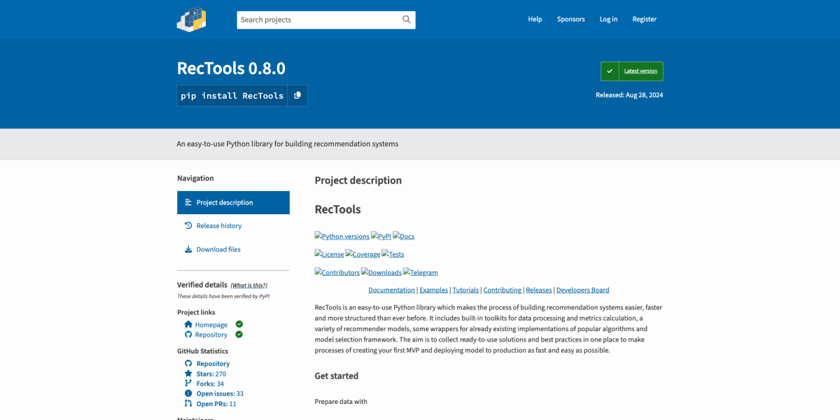 RecTools: 打造推荐系统的高效利器 - 懂AI