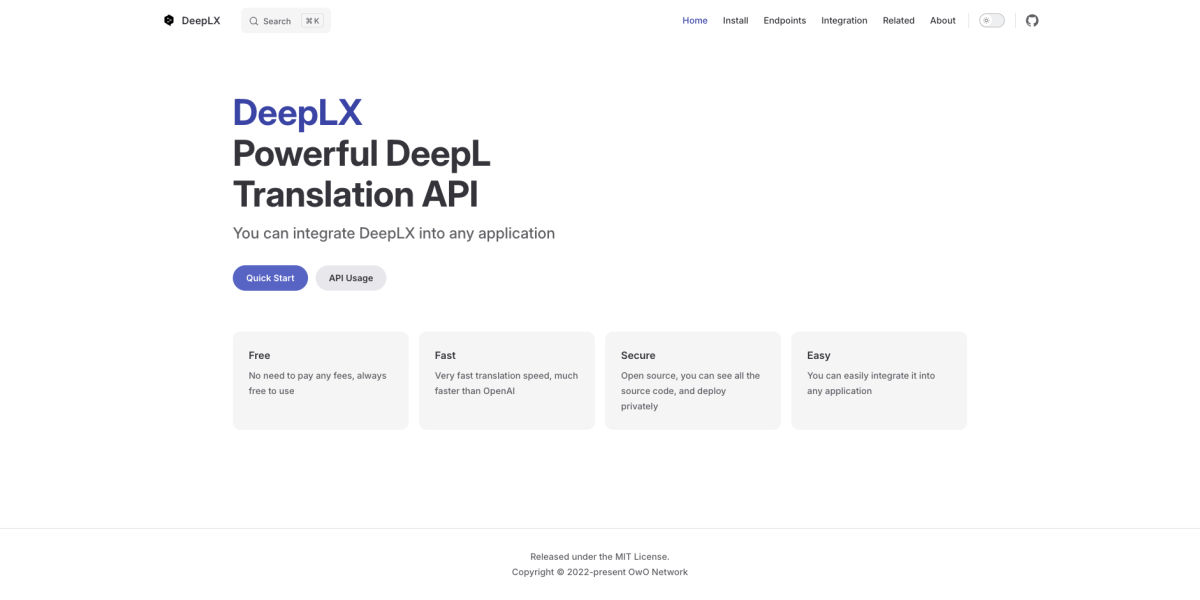 DeepLX: 强大的免费DeepL API替代方案 - 懂AI