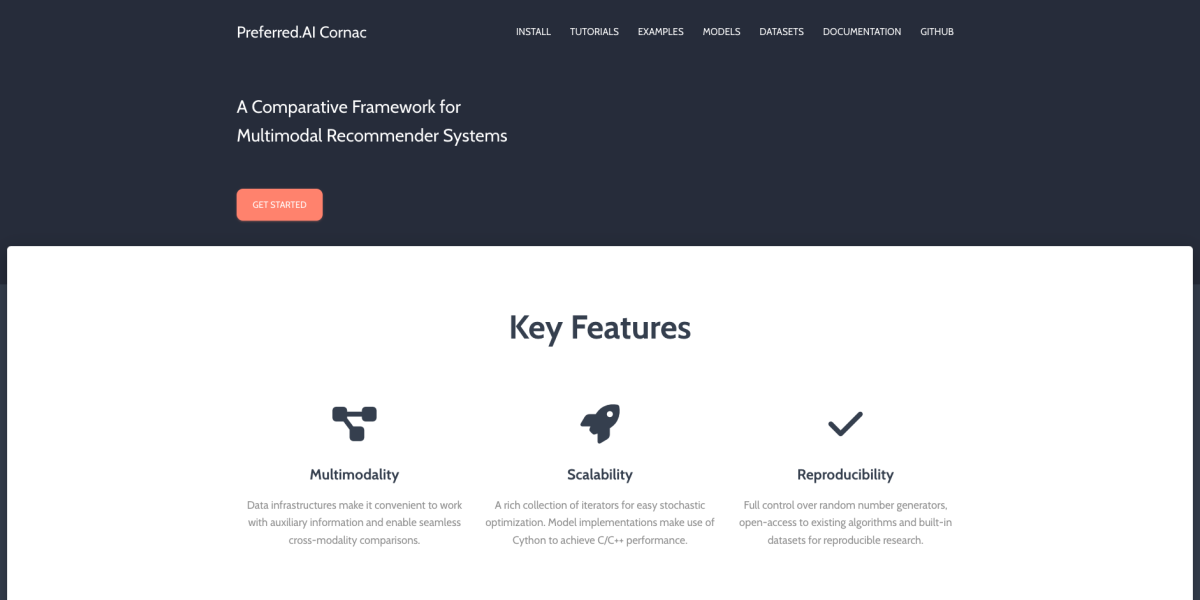 Cornac:一个多模态推荐系统的比较框架 - 懂AI