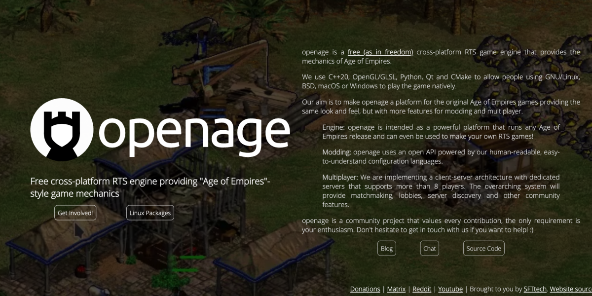 openage: 开源的帝国时代II游戏引擎 - 懂AI