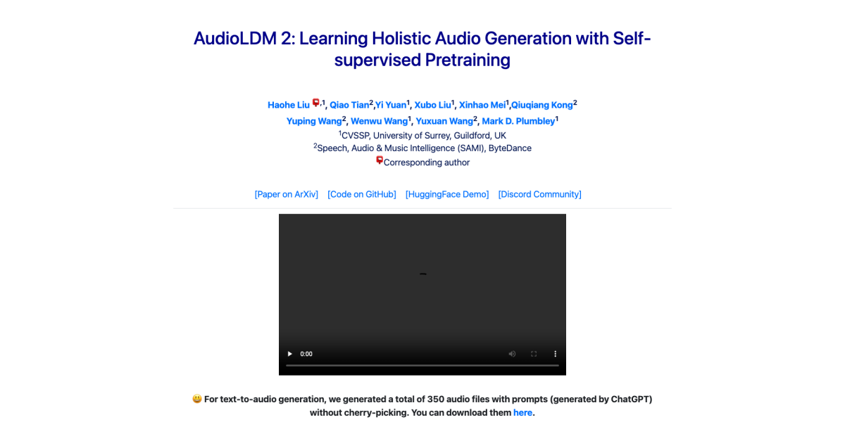 AudioLDM2: 革新音频生成的全新AI模型 - 懂AI