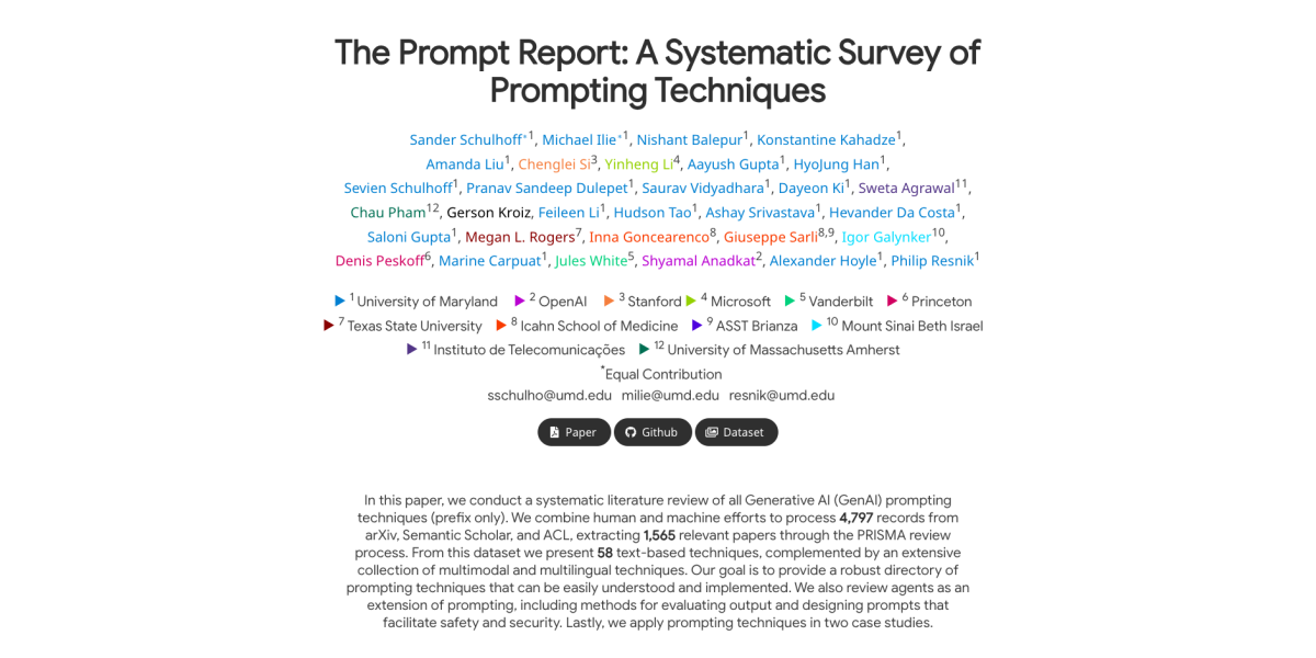 深入解析The Prompt Report:一项系统性的提示技术调查 - 懂AI