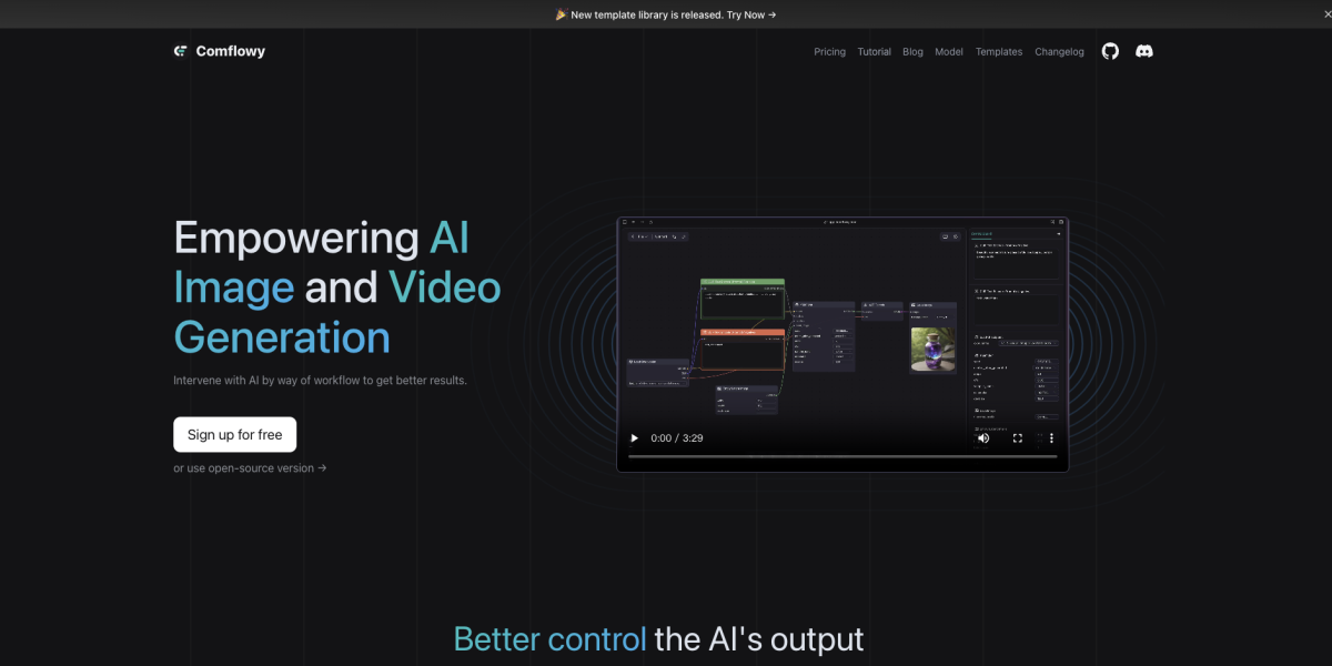 Comflowyspace: 开源AI图像和视频生成工具的新选择 - 懂AI