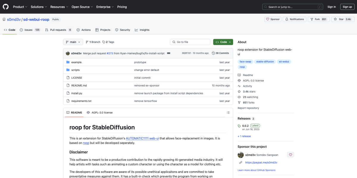 sd-webui-roop: Stable Diffusion的强大人脸替换插件 - 懂AI