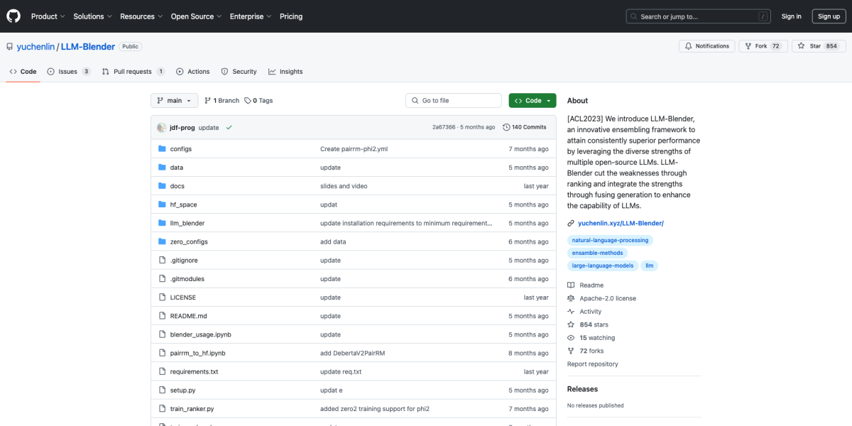 LLM-Blender: 大语言模型融合框架学习资料汇总 - 一站式提升LLM性能的开源工具 - 懂AI