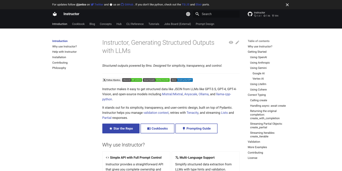 Instructor入门指南 - 轻松构建结构化LLM输出 - 懂AI