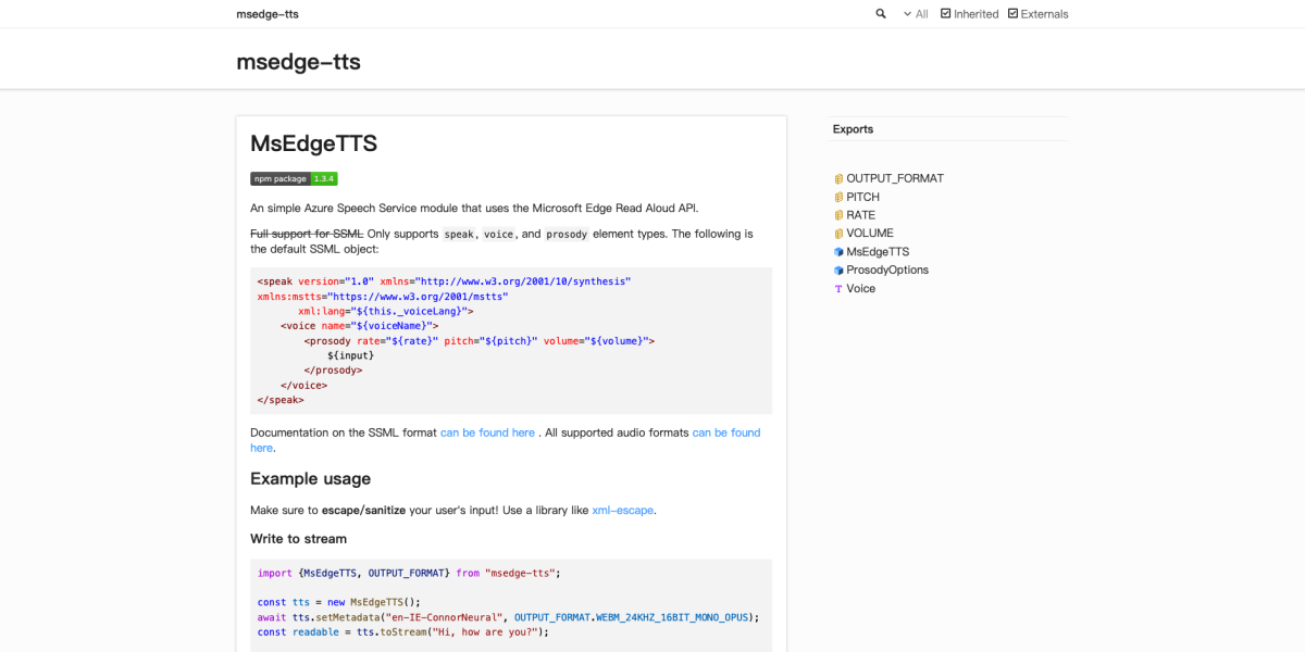 MsEdgeTTS入门学习资料汇总 - 基于Microsoft Edge Read Aloud API的Azure语音服务模块 - 懂AI
